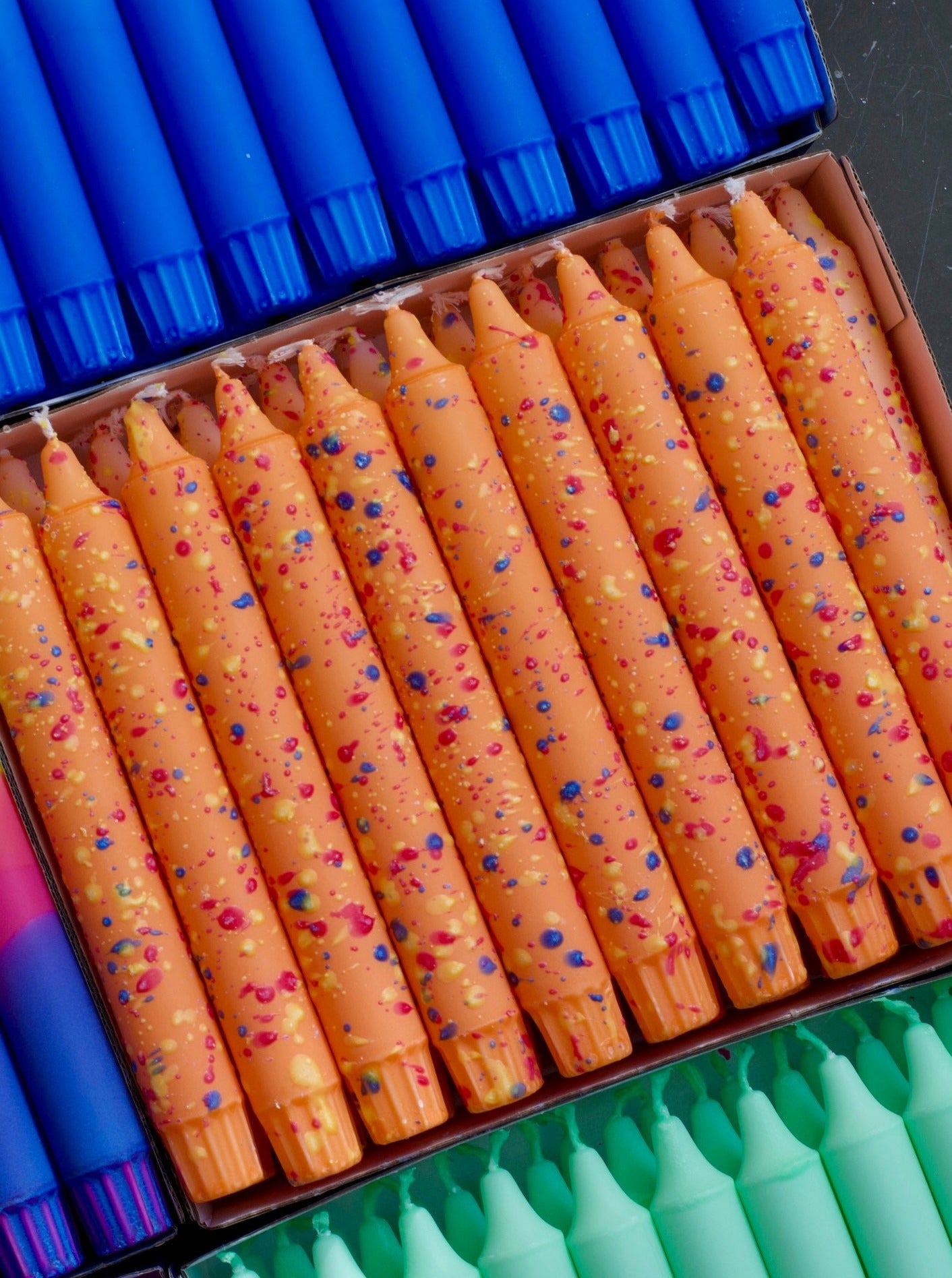 Summer Colours Orange & Blue Confetti Candle Mix – Nordtrice Candles
